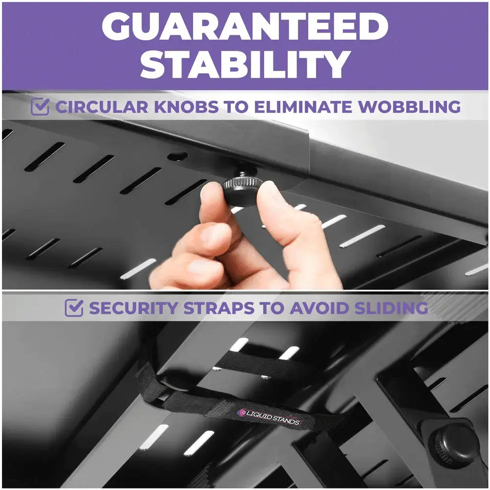 Portable Keyboard Workstation with Utility Table - Liquid Stands