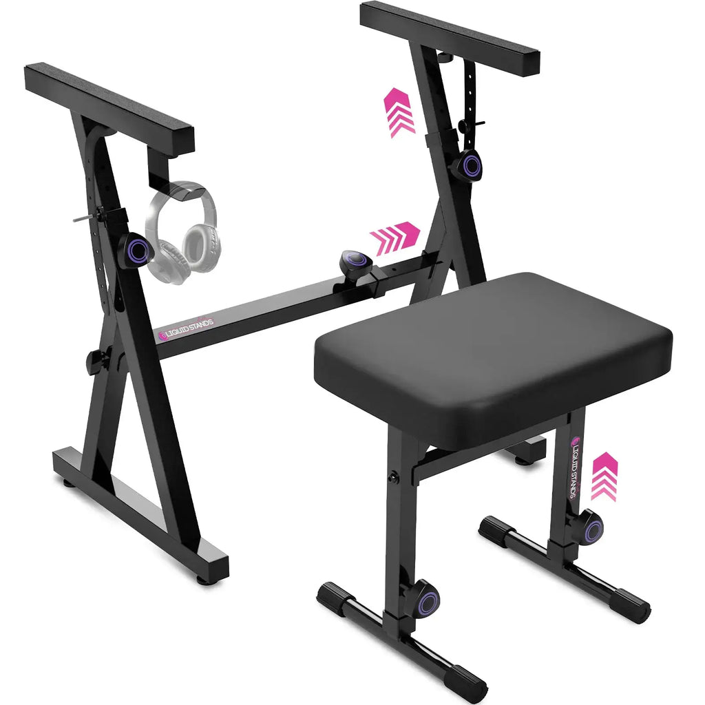 Adjustable Z Style Keyboard Stand w/ Bench - Liquid Stands – Page 3