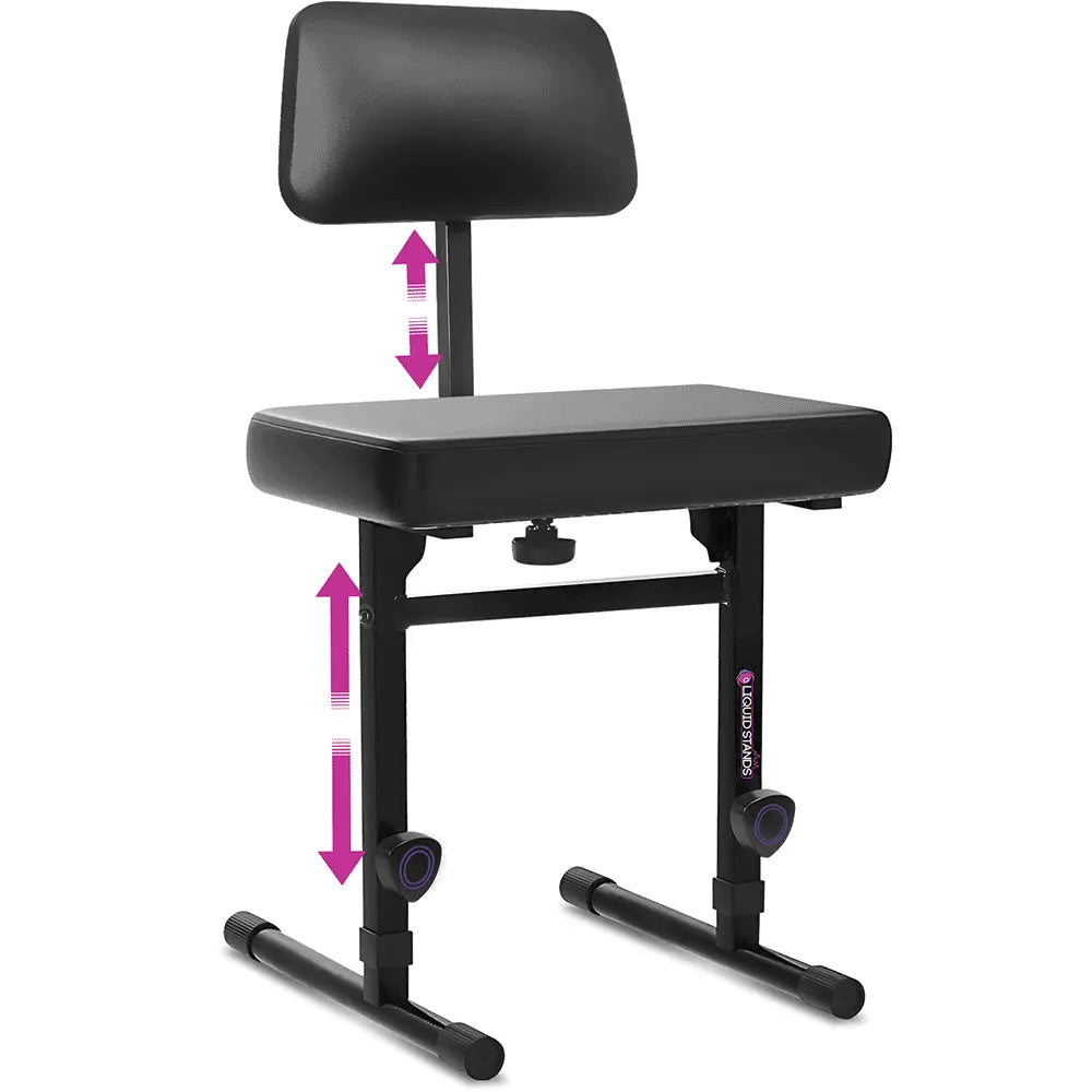 Adjustable Keyboard Bench Seat with Backrest – Liquid Stands