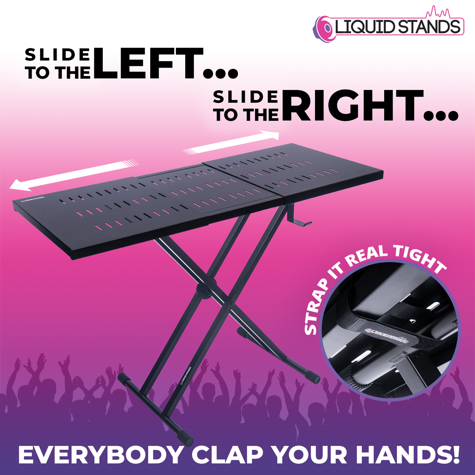 Expandable DJ Table Portable Audio Mixer Stand – Liquid Stands