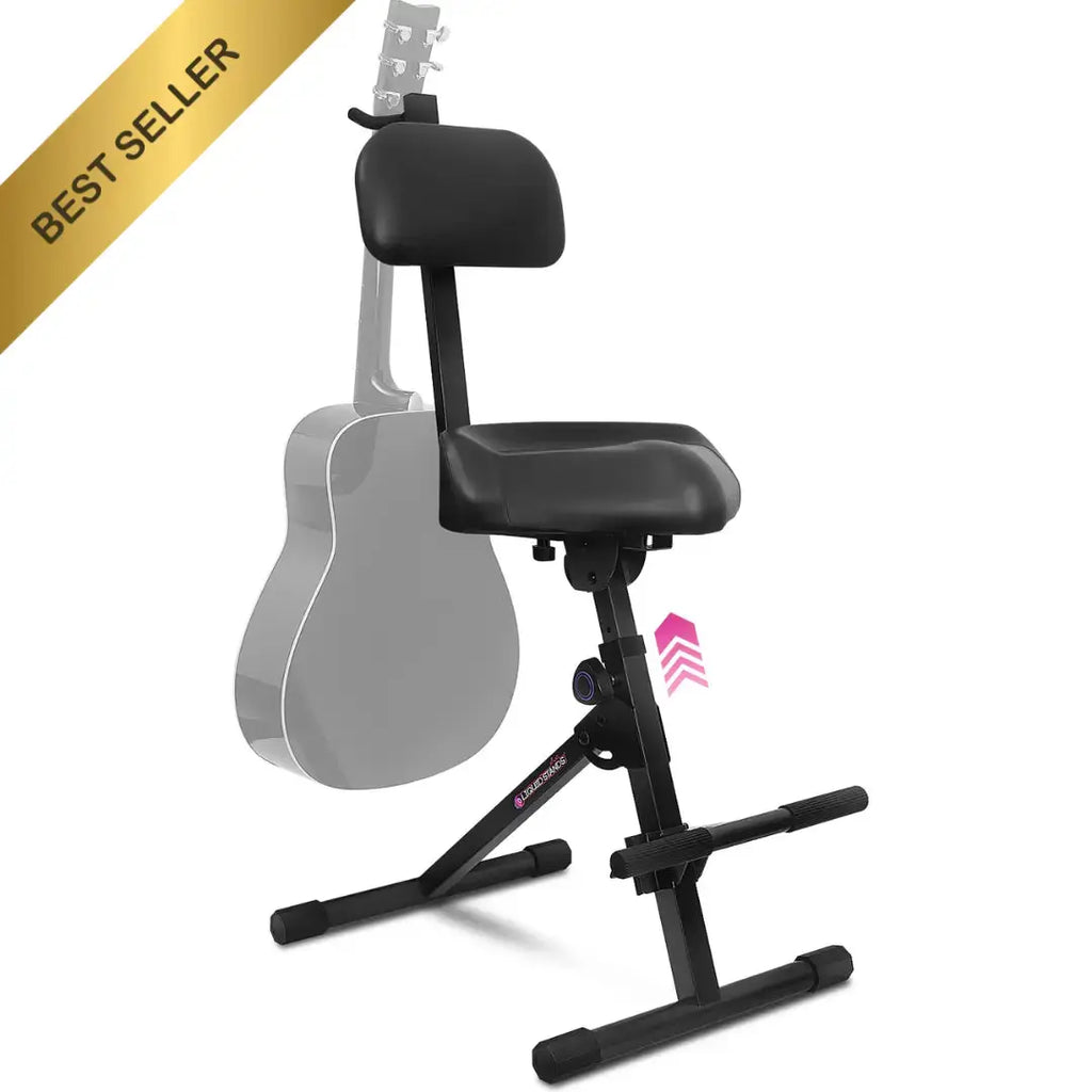 Professional Guitar Stool with Guitar Holder - Liquid Stands