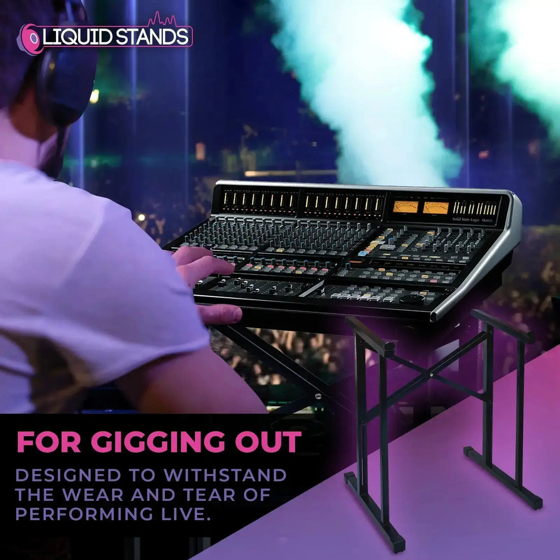 Collapsible Audio Mixer Stand – Liquid Stands